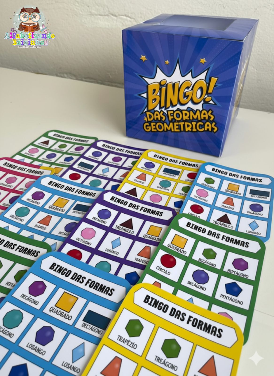 Bingo das Formas Geométricas – Clube Alfabetinho